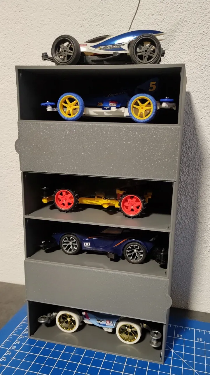 Mini 4WD Stackable shelf with top and front cover by Ninsei MakerWorld ...