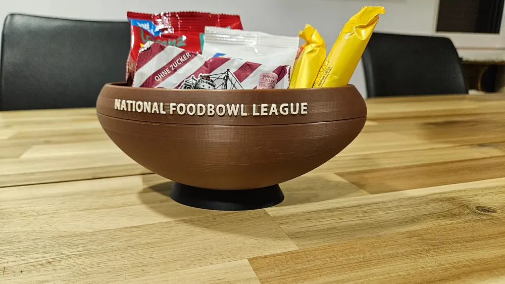 Foodbowl: Football shaped (snack) bowl by Babba123 - MakerWorld