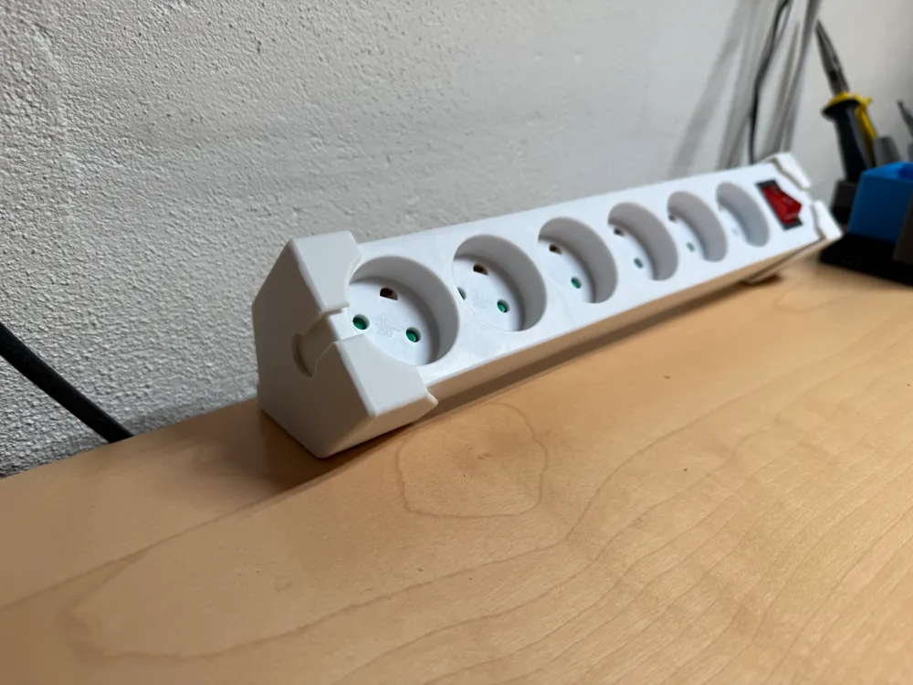 Power strip holder Angled - Free 3D Print Model - MakerWorld