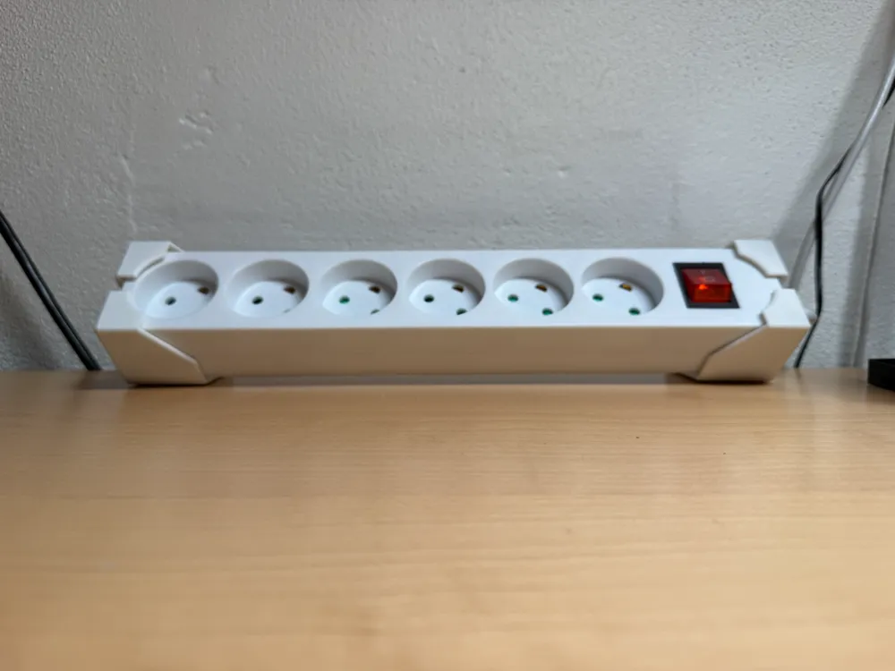 Power strip holder Angled - Free 3D Print Model - MakerWorld