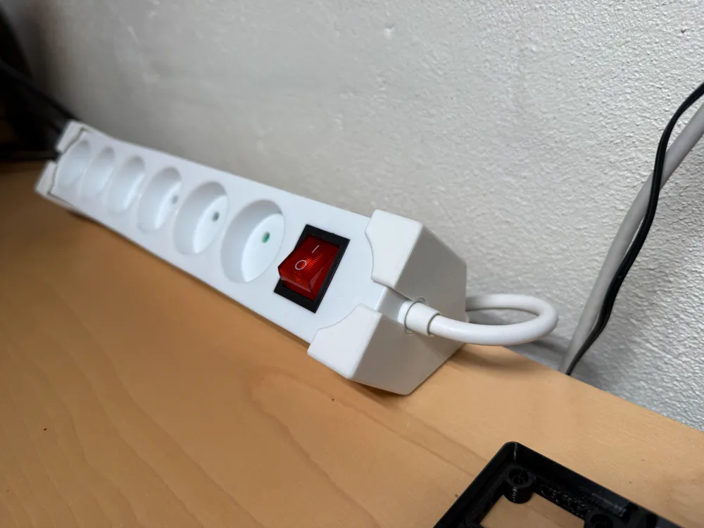 Power strip holder Angled - Free 3D Print Model - MakerWorld