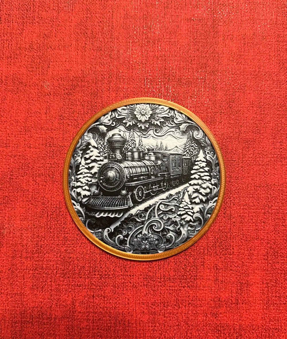 Decorative Christmas Train Coasters and Baubles by Hockey Dad ...