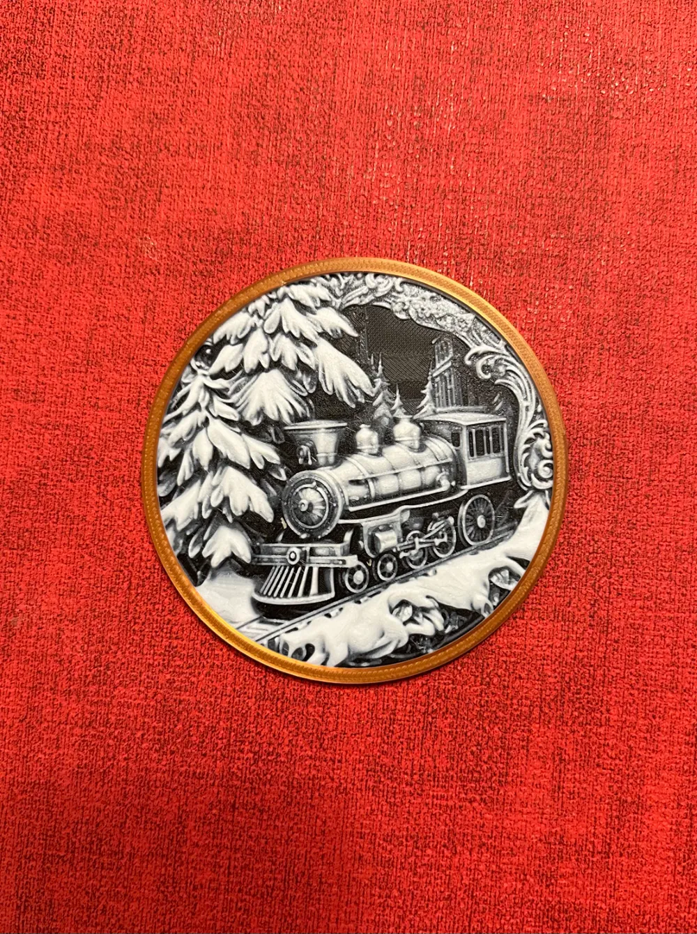 Decorative Christmas Train Coasters and Baubles - Free 3D Print Model ...