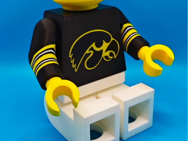 Brick Man - Iowa Hawkeyes (500%) - Free 3D Print Model - MakerWorld