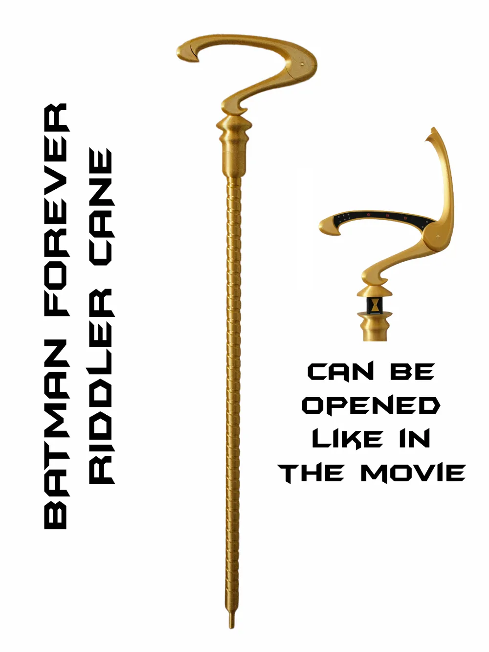 Batman Forever Riddler Staff / Cane, prop by Wilhelmus MakerWorld ...