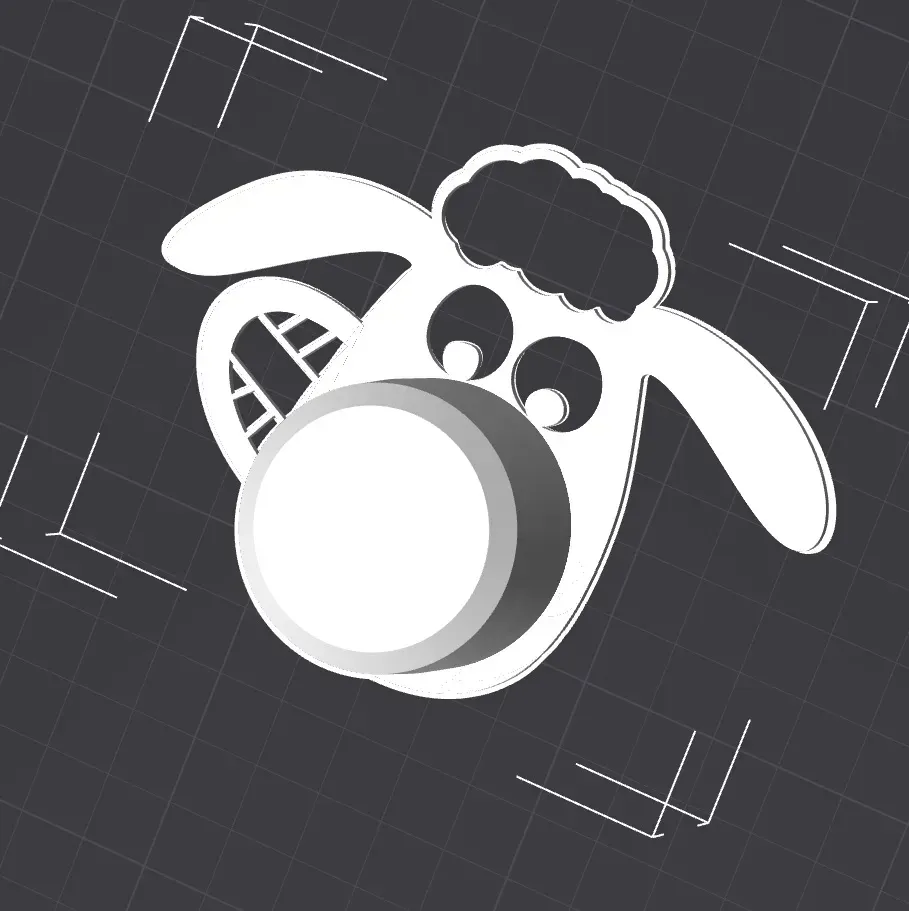 Shaun the Sheep Toilet Paper Roll Holder v2 by vg1 - MakerWorld