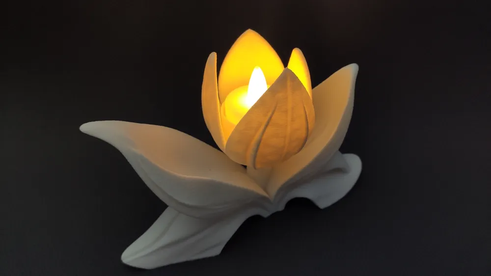 Tulip - LED tea light holder by RUMcajz MakerWorld: Download Free 3D Models