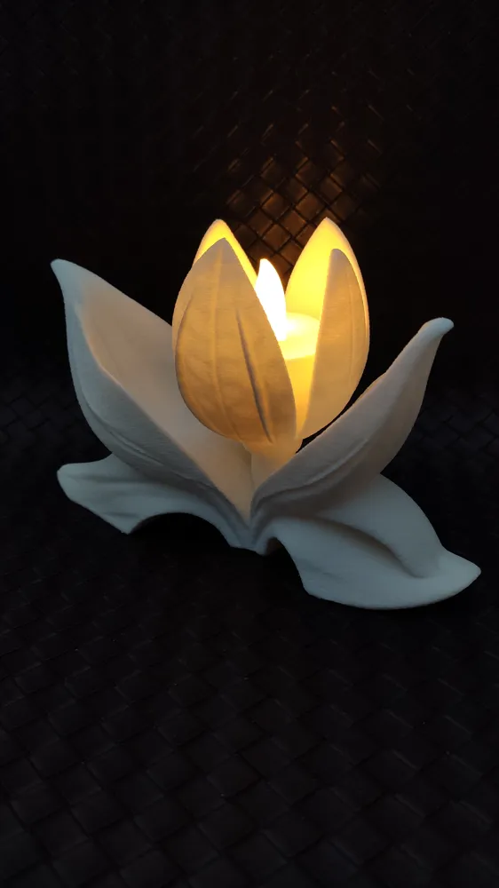 Tulip - LED tea light holder - Free 3D Print Model - MakerWorld