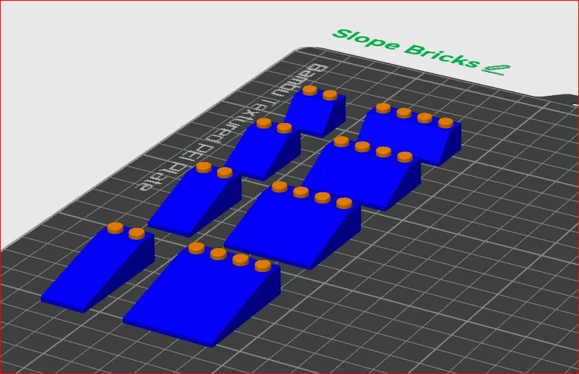 Lego Sloped Brick (Slope with Studs) various by Christian - MakerWorld