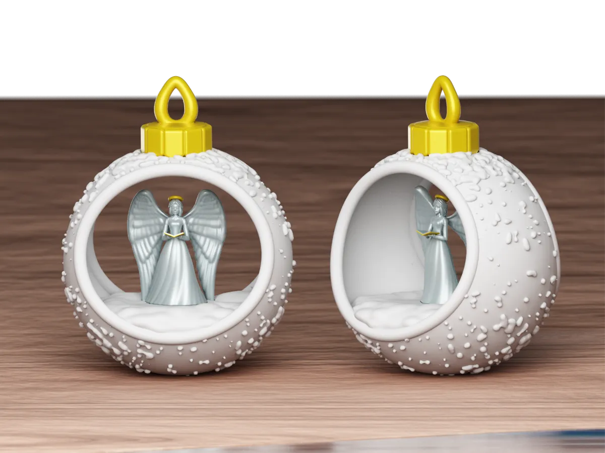 Christmas Bauble Angel 2025 - Free 3D Print Model - MakerWorld