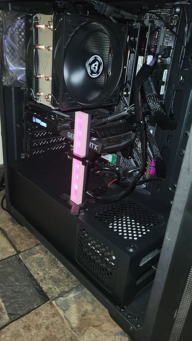 Adjustable graphic card support bracket LED light by CsTibikeee ...