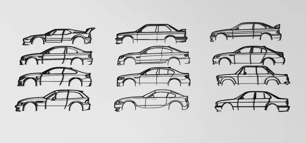 BMW 2D Wall Art collection by OrangeSs - MakerWorld