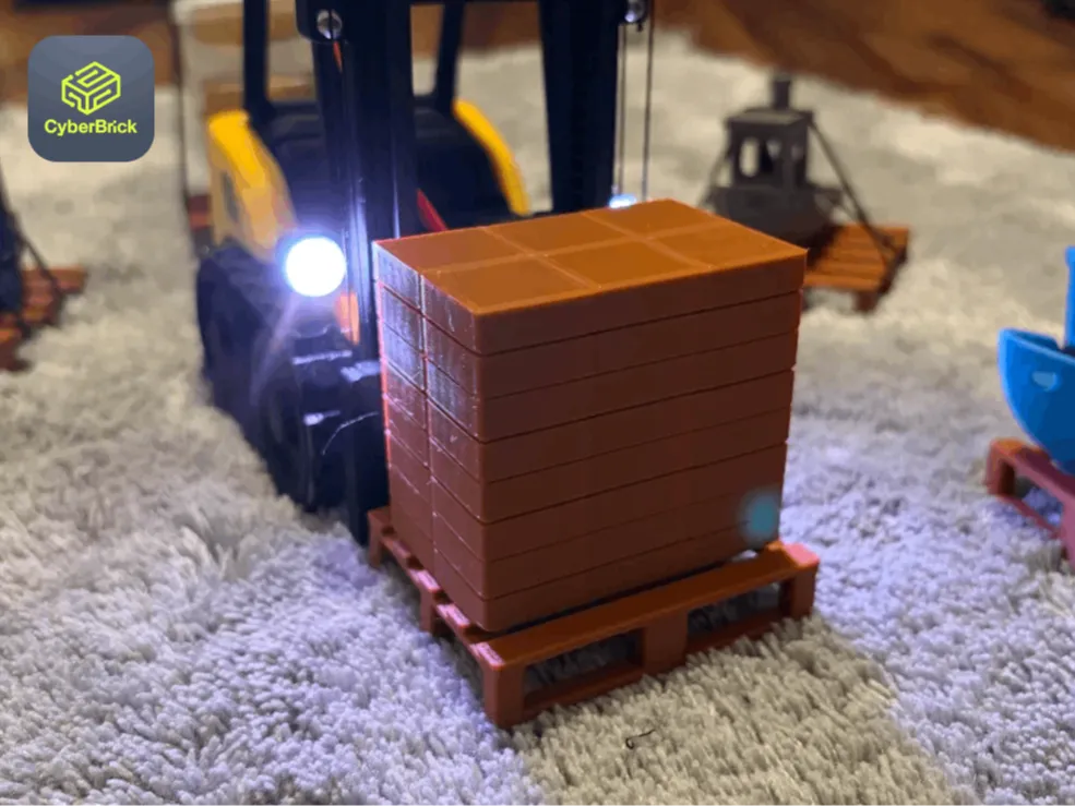 CyberBrick Forklift Pallet with Filament Boxes by tree MakerWorld: Download Free 3D Models