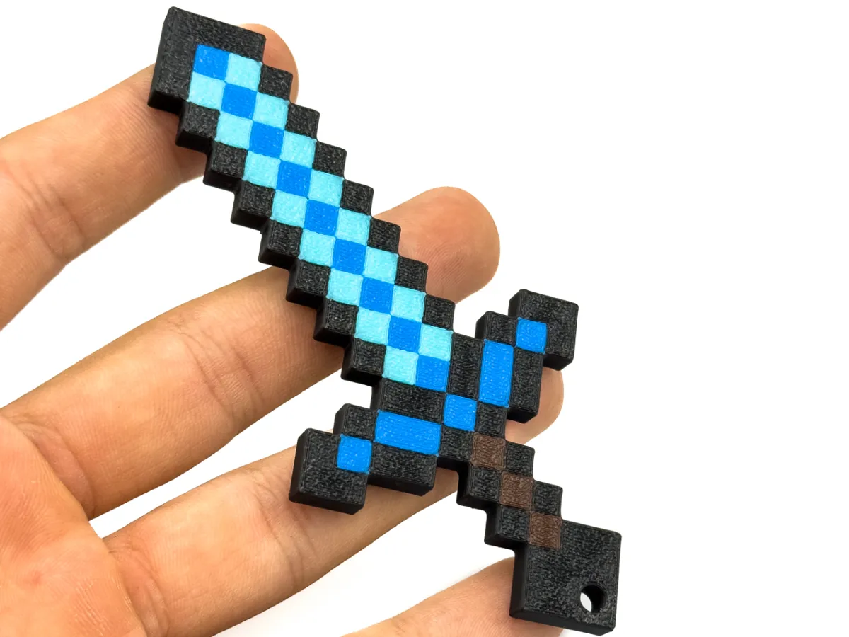 minecraft sword (keychain) - Free 3D Print Model - MakerWorld