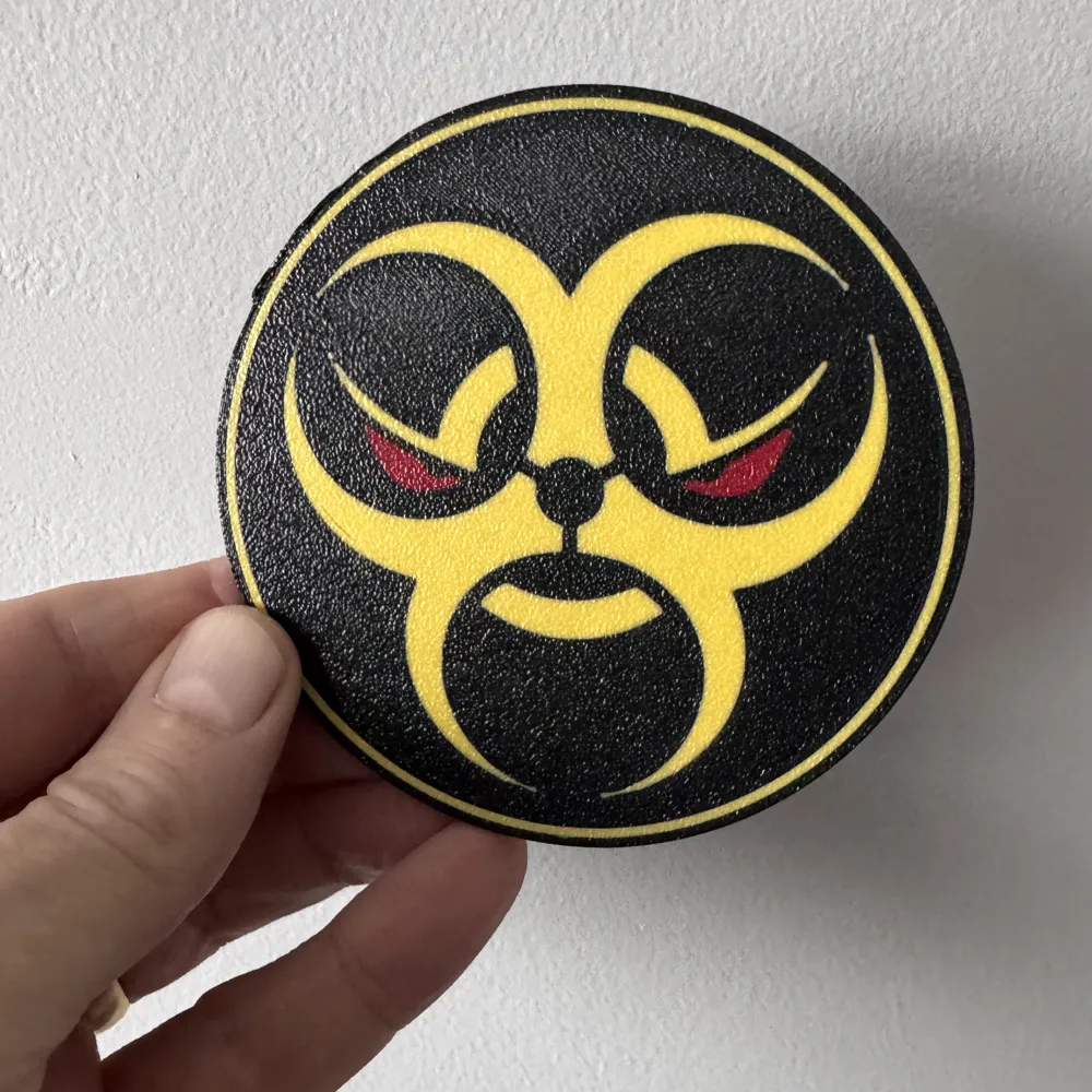 Evil Biohazard Eyes Coaster - Free 3D Print Model - MakerWorld