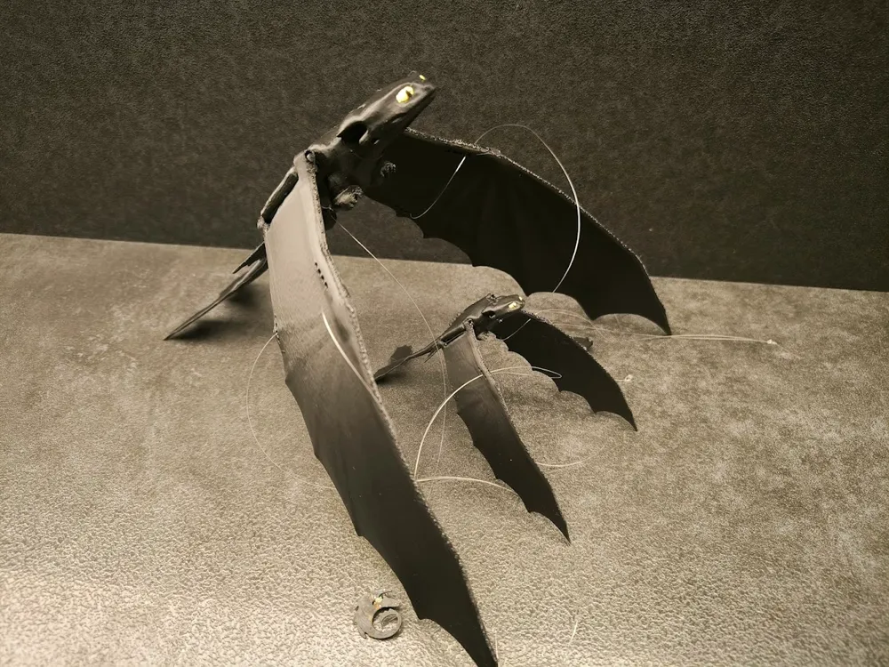 Night Fury with flapping wings by Sevro MakerWorld: Download Free 3D Models