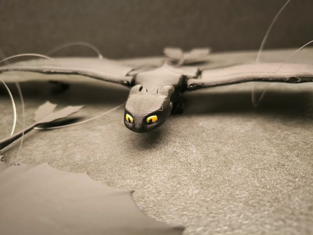Night Fury with flapping wings - Free 3D Print Model - MakerWorld