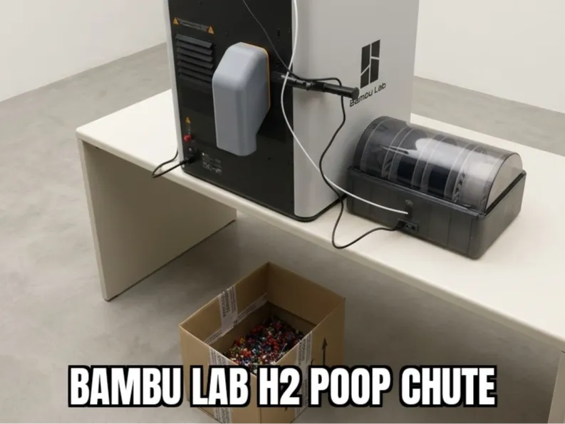Bambu Lab H2 Poop Chute - Free 3D Print Model - MakerWorld
