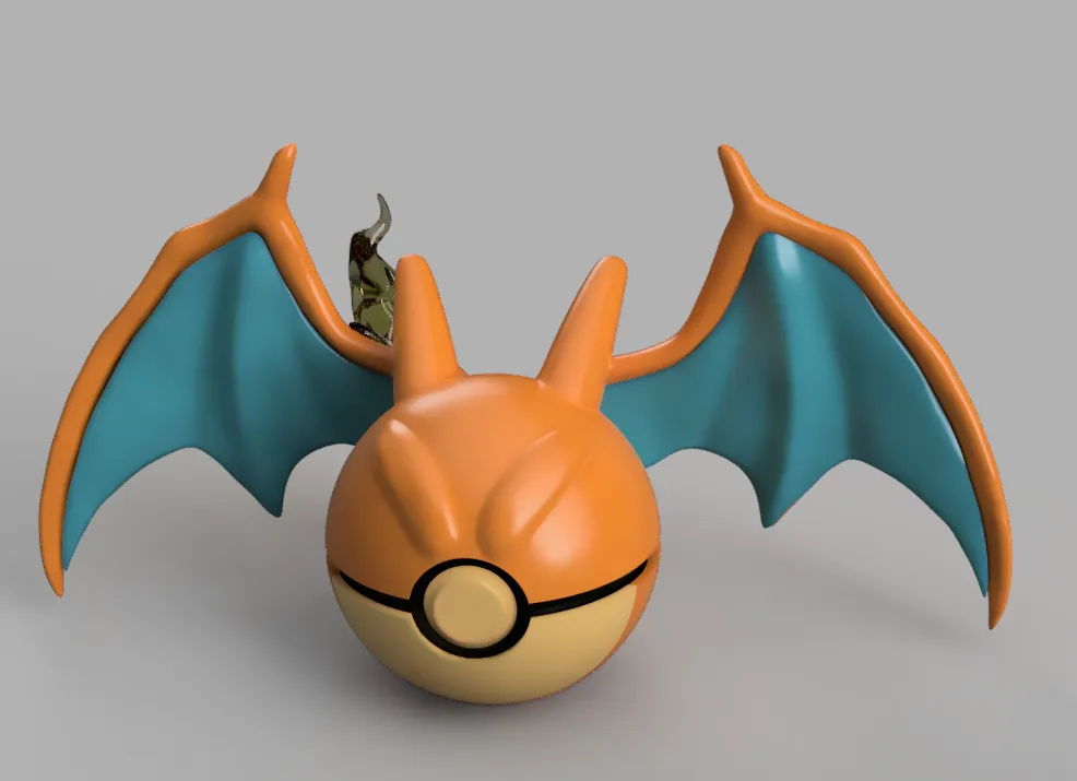Charizard Ball - Pokemon - Pokeball Functional by Torikami MakerWorld ...