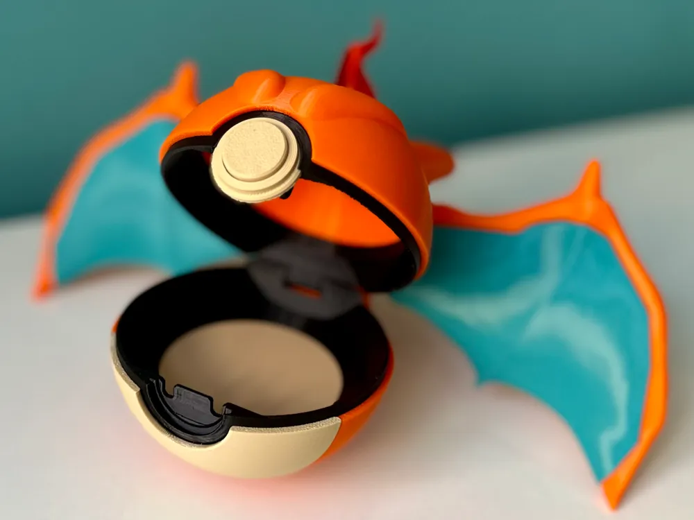 Charizard Ball - Pokemon - Pokeball Functional by Torikami MakerWorld ...