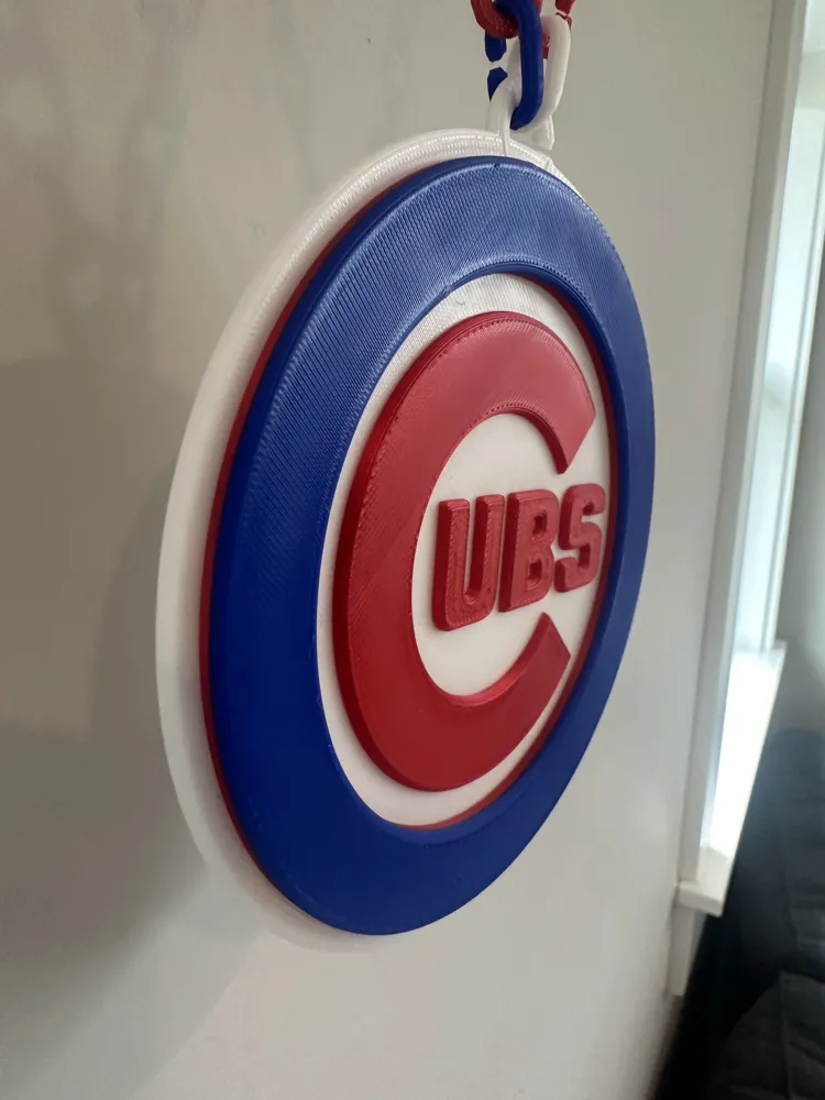 Chicago Cubs Pendant & Chain - Free 3D Print Model - MakerWorld