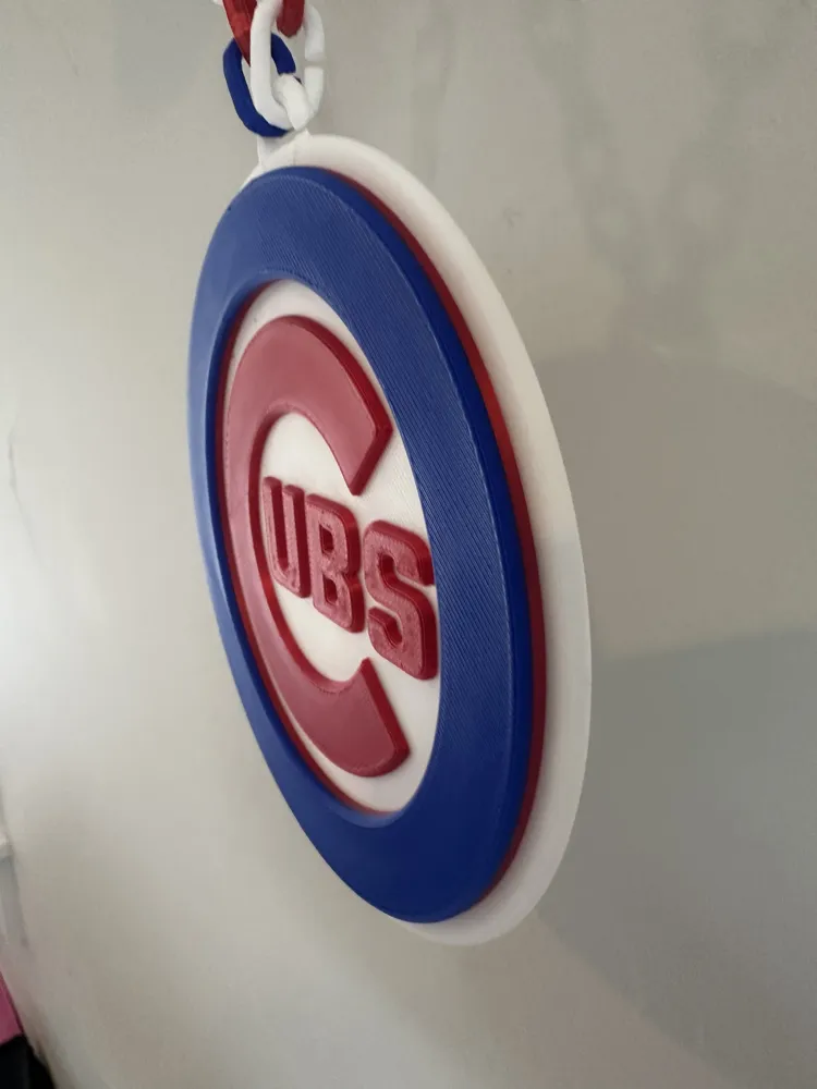 Chicago Cubs Pendant & Chain - Free 3D Print Model - MakerWorld