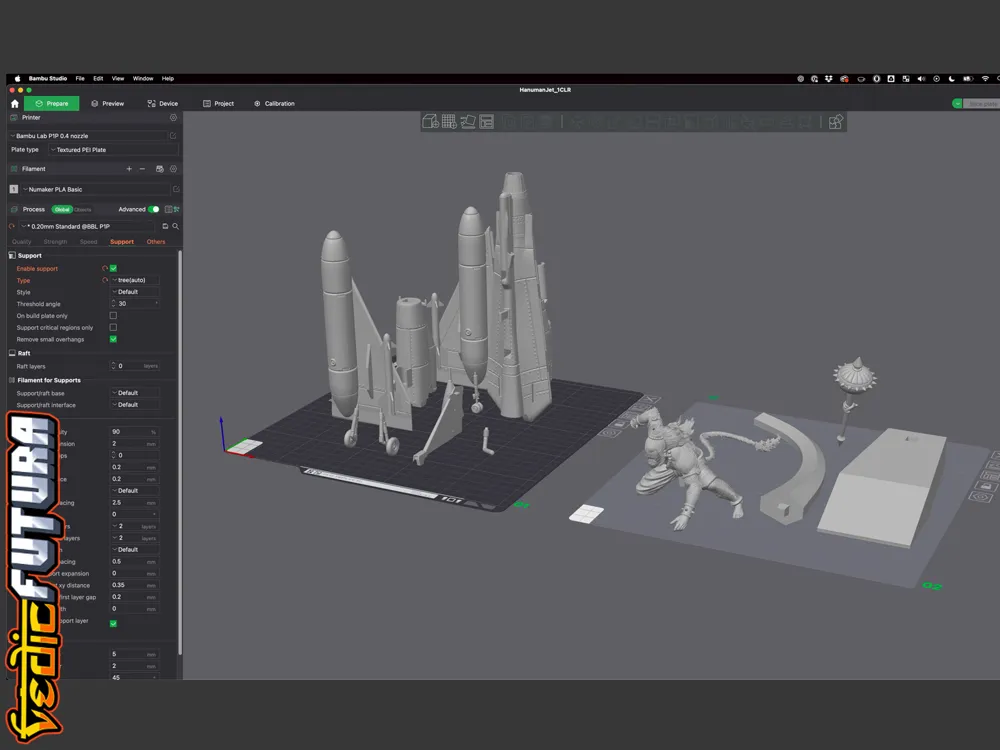 Indian LCA-Mk2 Tejas Fighter-Jet with Hanuman - Free 3D Print Model ...