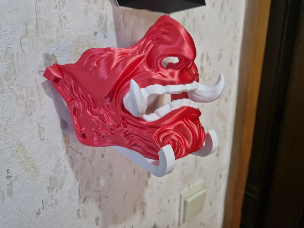 Wall Mount Mempo Oni Mask - Free 3D Print Model - MakerWorld