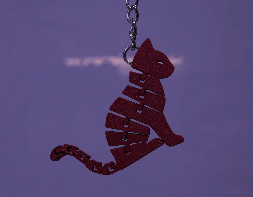 Flexi Cat - Keychain - Free 3D Print Model - MakerWorld