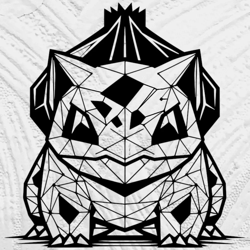 Geometric Low Poly Bulbasaur by DKzzhunter - MakerWorld