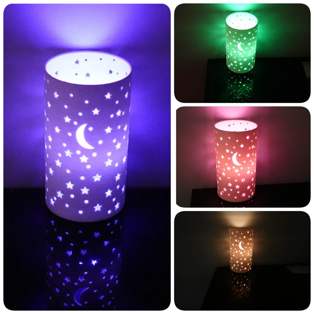 Table Lamp with Star Pattern Shade - Free 3D Print Model - MakerWorld