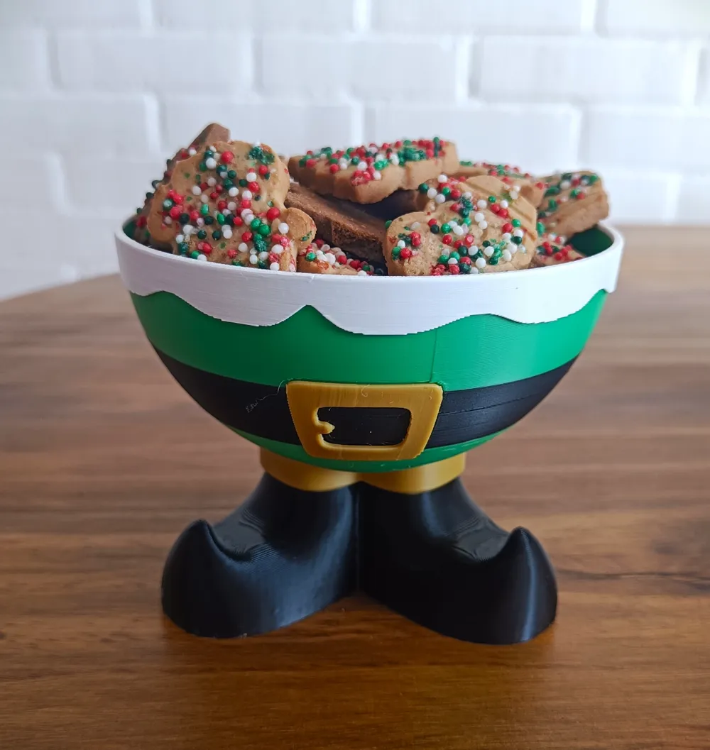Christmas Feet Bowl - Santa, Elf - Free 3D Print Model - MakerWorld