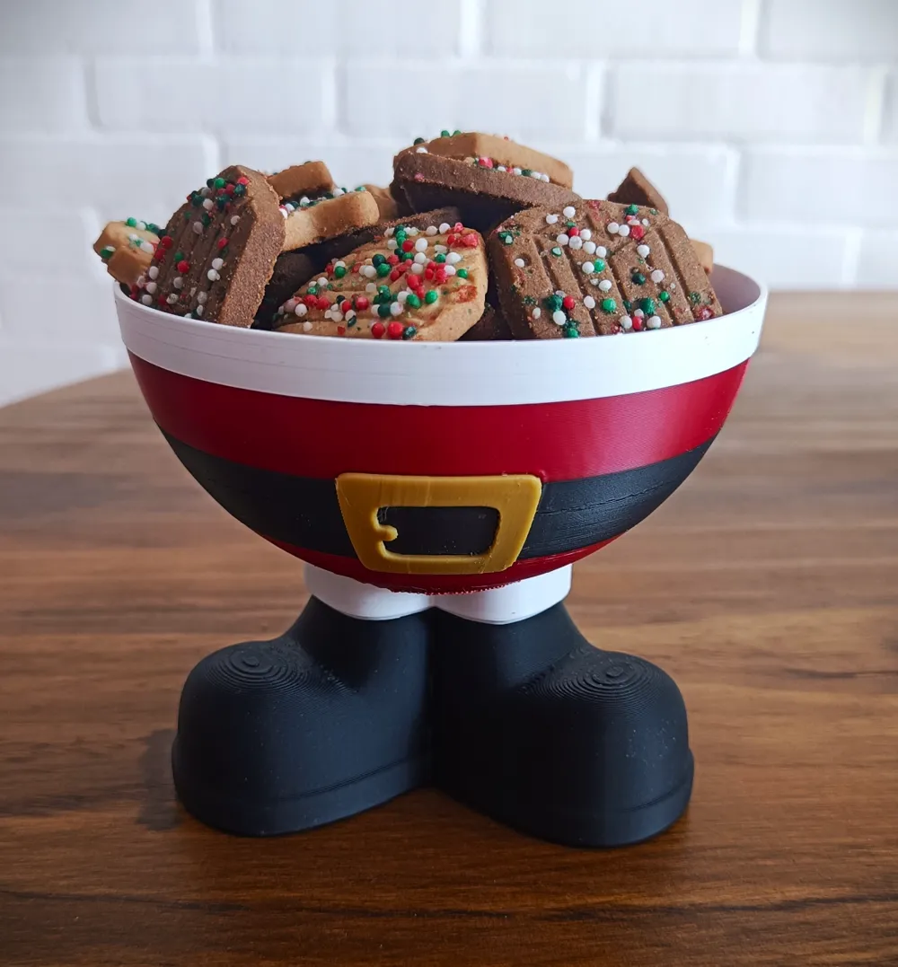 Christmas Feet Bowl - Santa, Elf - Free 3D Print Model - MakerWorld