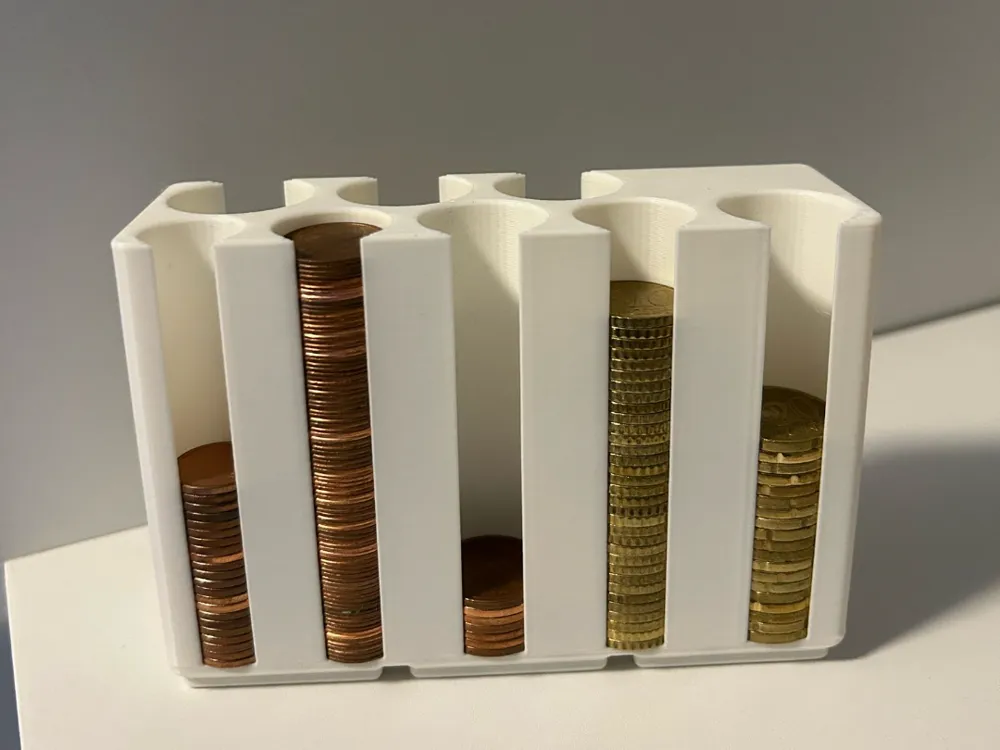 Gridfinity Coin organizer (Euros) - Free 3D Print Model - MakerWorld