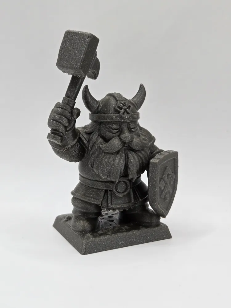 Dwarven Warrior - Hammer & Shield Miniature - Free 3D Print Model ...