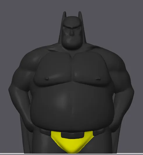 Fat Batman (Yellow Underwear) by Apizaizai MakerWorld: Download Free 3D ...