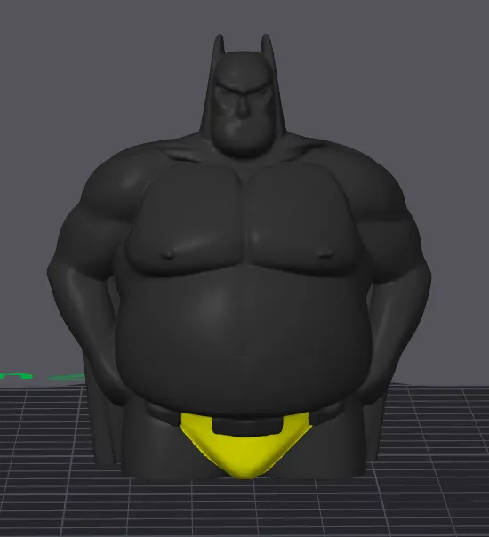 Fat Batman (Yellow Underwear) by Apizaizai MakerWorld: Download Free 3D ...