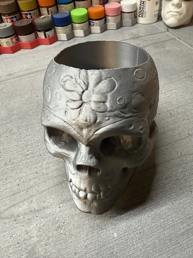 Skull Flower Pot - Free 3D Print Model - MakerWorld