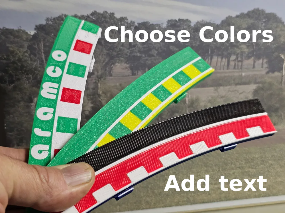 12" outside cut to straight Slot Car Track Border by xcnick - MakerWorld