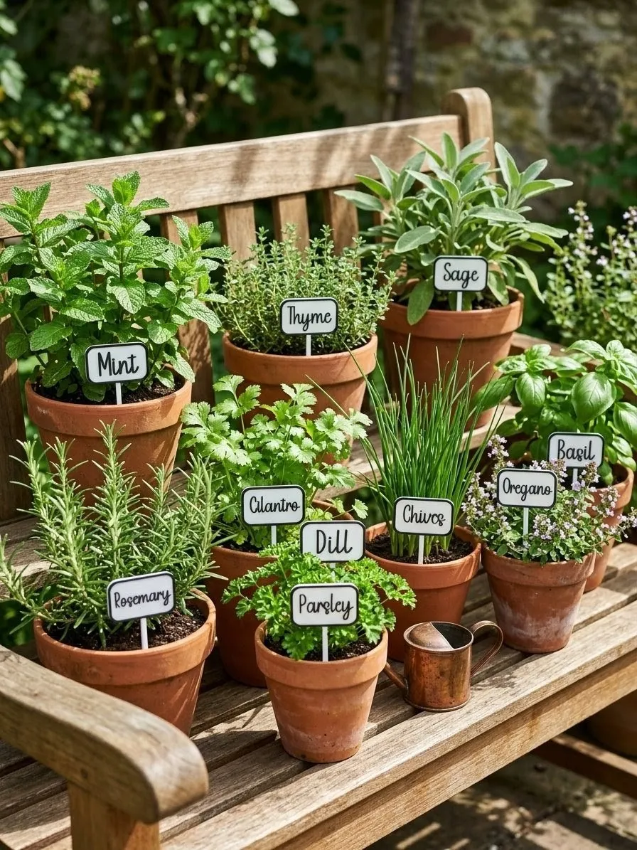 Minimalist Herb Garden Plant Markers - Free 3D Print Model - MakerWorld