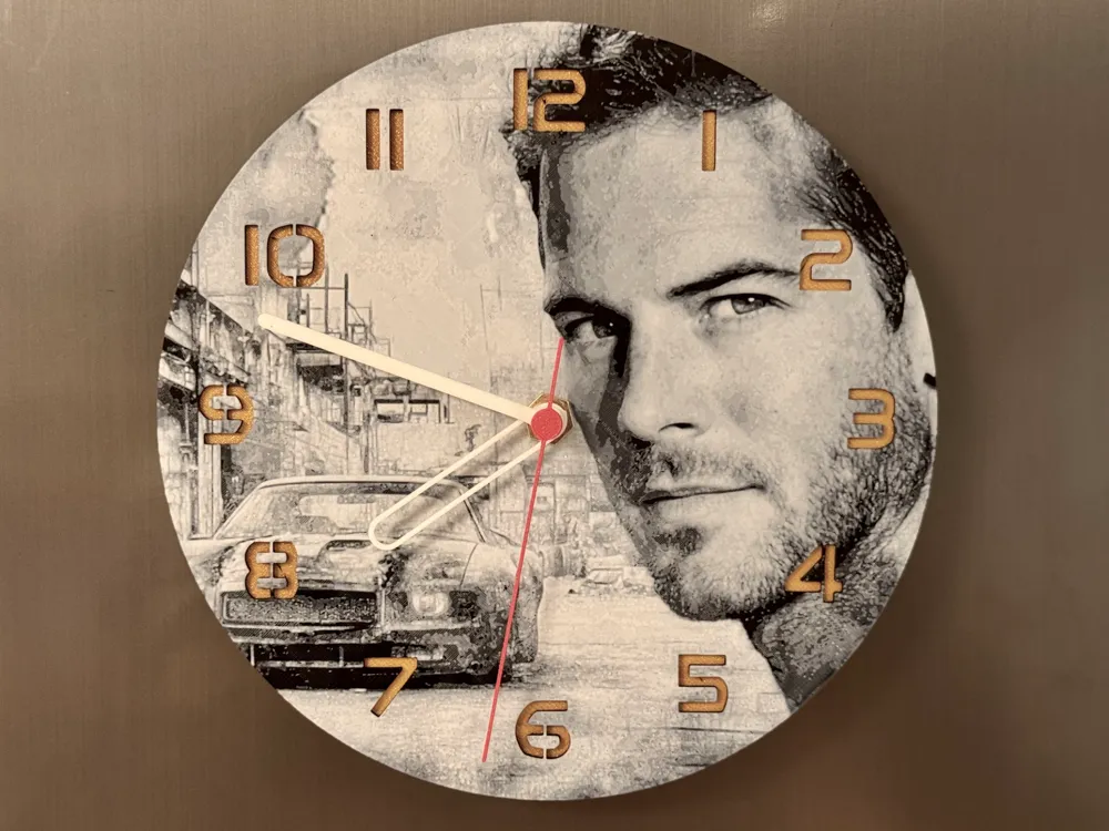 wall / desk clock Paul Walker by cP3D - MakerWorld