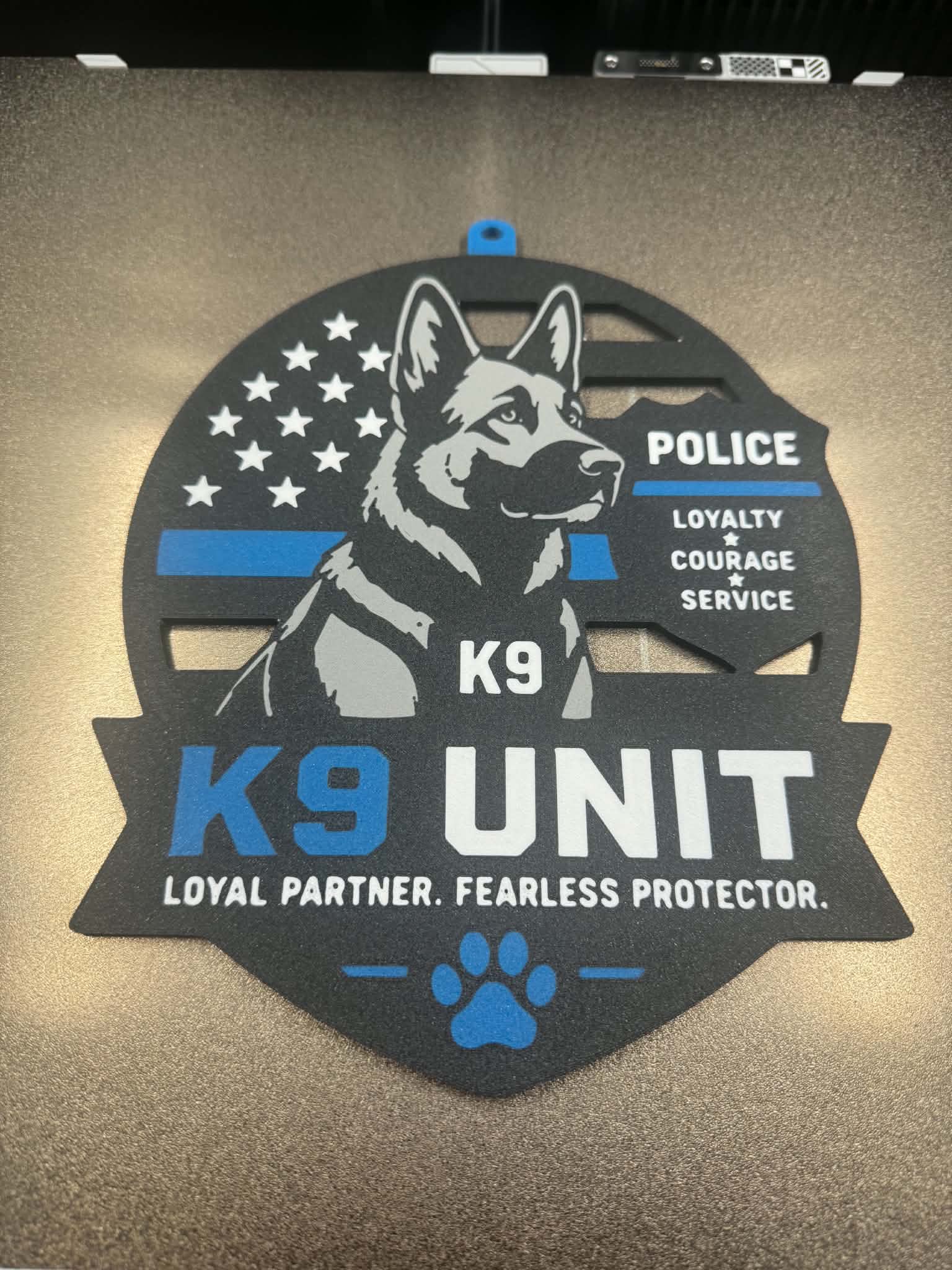 k9 police appreciation sign - Free 3D Print Model - MakerWorld