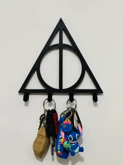 key rack Deathly Hallows (harry potter) by CreaMade3D - MakerWorld