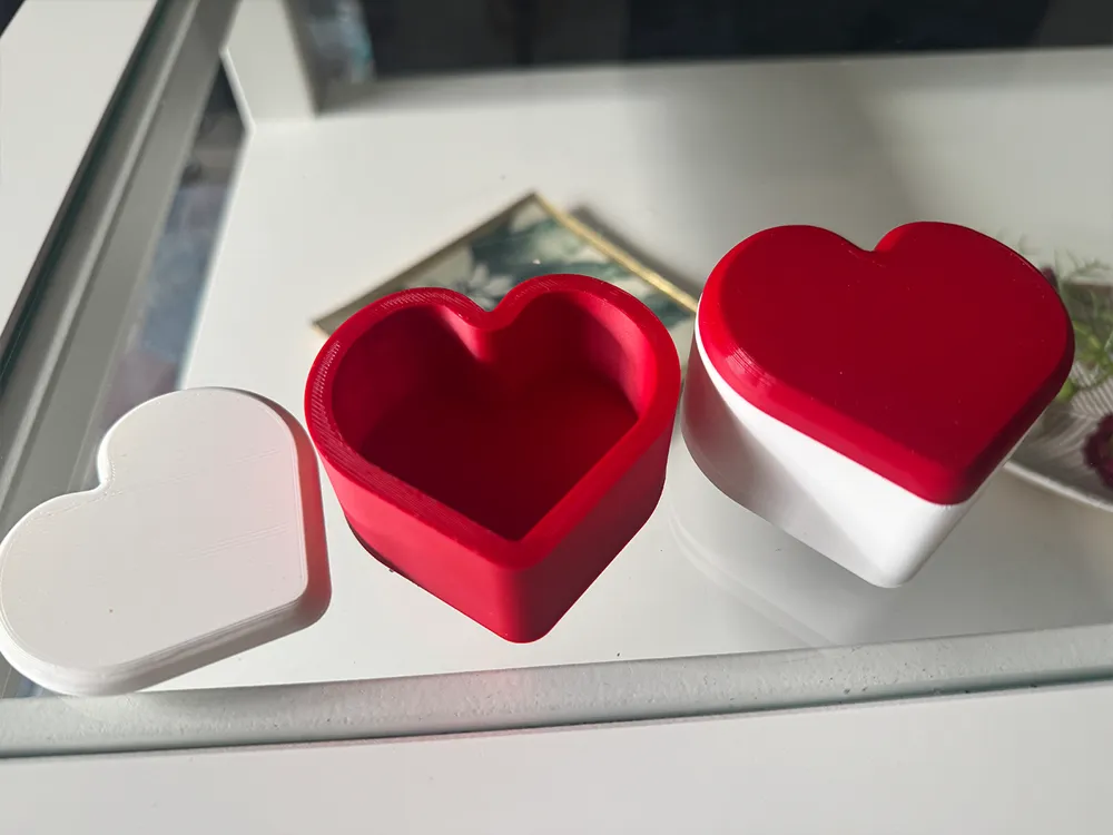 Heart box for Valentines Day | Magnetic Lid - Free 3D Print Model ...