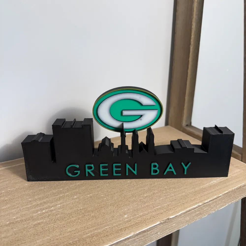 Green Bay Packers Skyline - Free 3D Print Model - MakerWorld