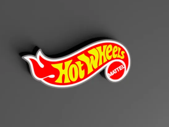 1990's Hotwheels Logo Lightbox by ZanderDesignStudio - MakerWorld