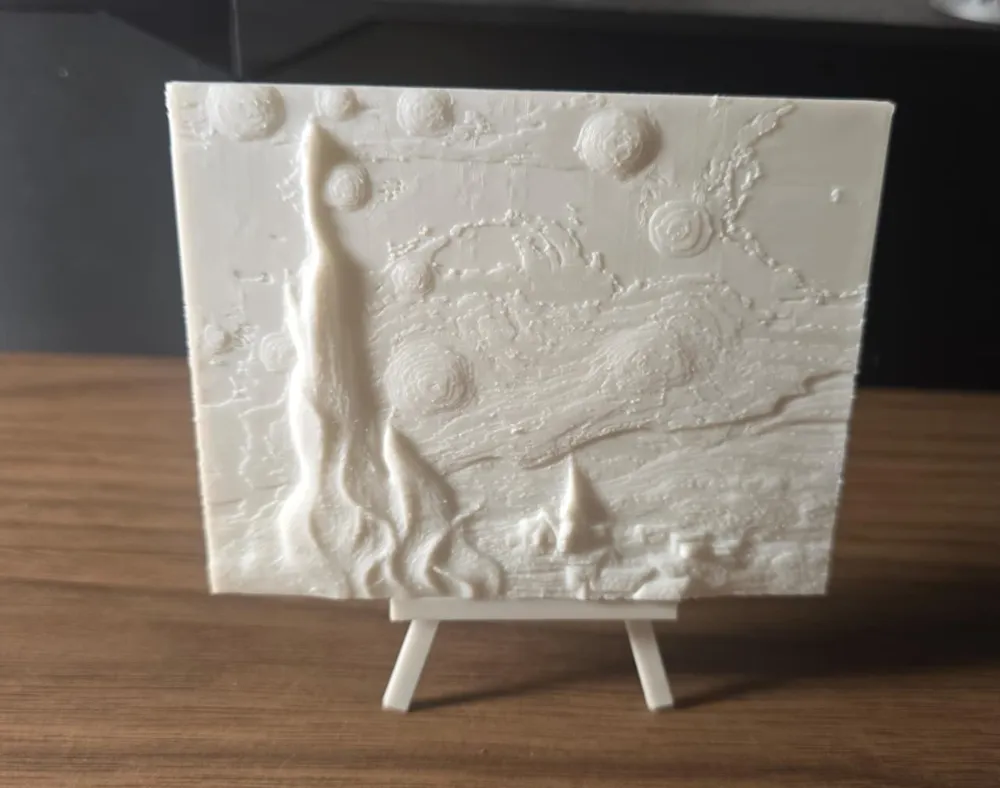 Starry Night Painting - Van Gogh - Free 3D Print Model - MakerWorld