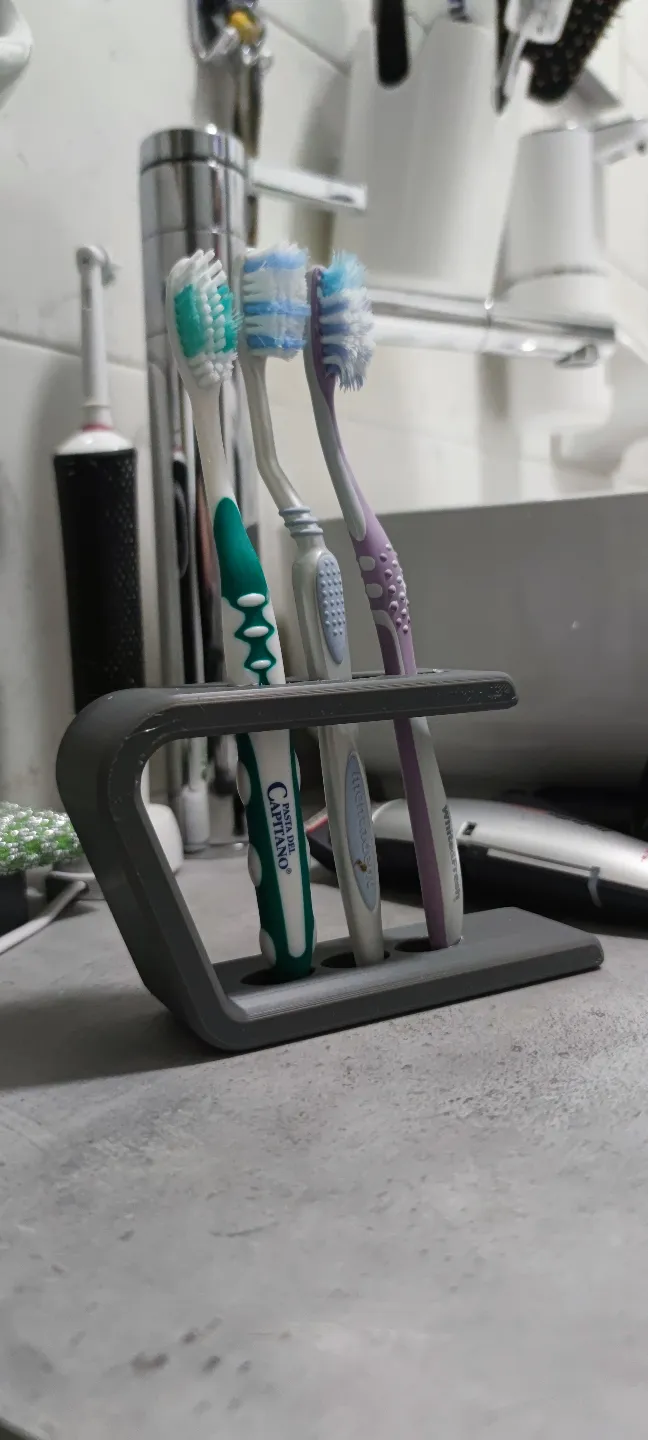 Modern toothbrush holder by M3D WORKS - MakerWorld