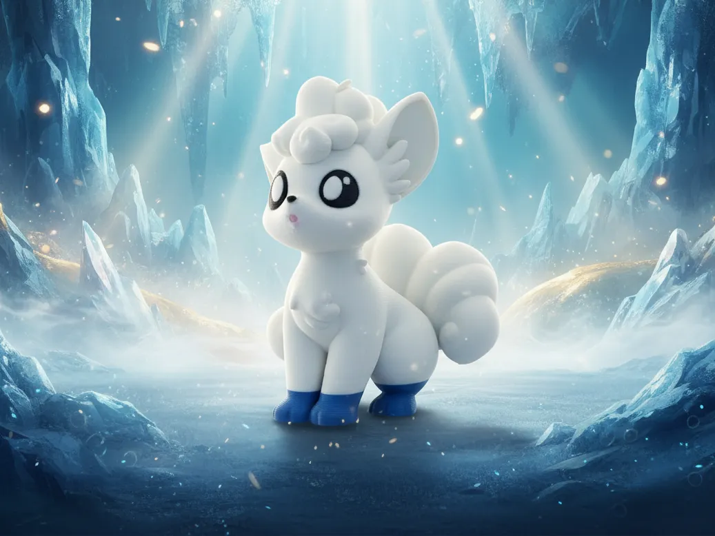 宝可梦&六尾-Alolan Vulpix - 免费 3D 打印模型 - MakerWorld