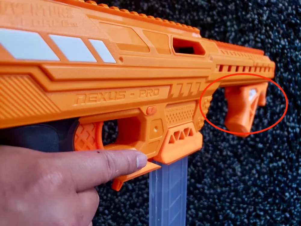 Nexus pro full slanted grip by Squeak! MakerWorld: Download Free 3D Models